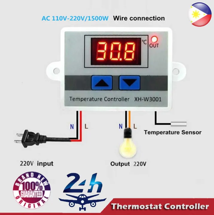COD XH-W3001 Multifunction Digital Temperature Controller AC110-220V 1500W Thermostat Control ...