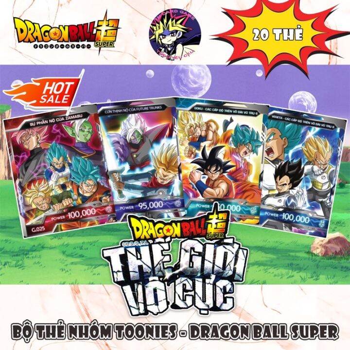 Bộ Thẻ Bài Toonies Dragon Ball Super - Thế giới vô cực - Thẻ nhóm 20 ...
