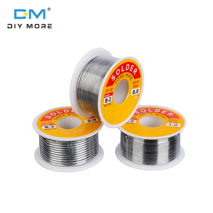 diymore FLUX 2.0% 45FT Tin Lead Tin Wire Melt Rosin Core Solder Soldering Wire Roll No-clean 2 ...