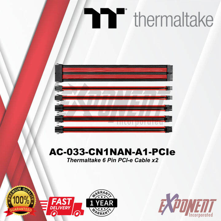 AC-033-CN1NAN-A1-PCIe - Thermaltake TtMod Universal PSU Sleeved Cable Combo Pack [300mm, Black ...