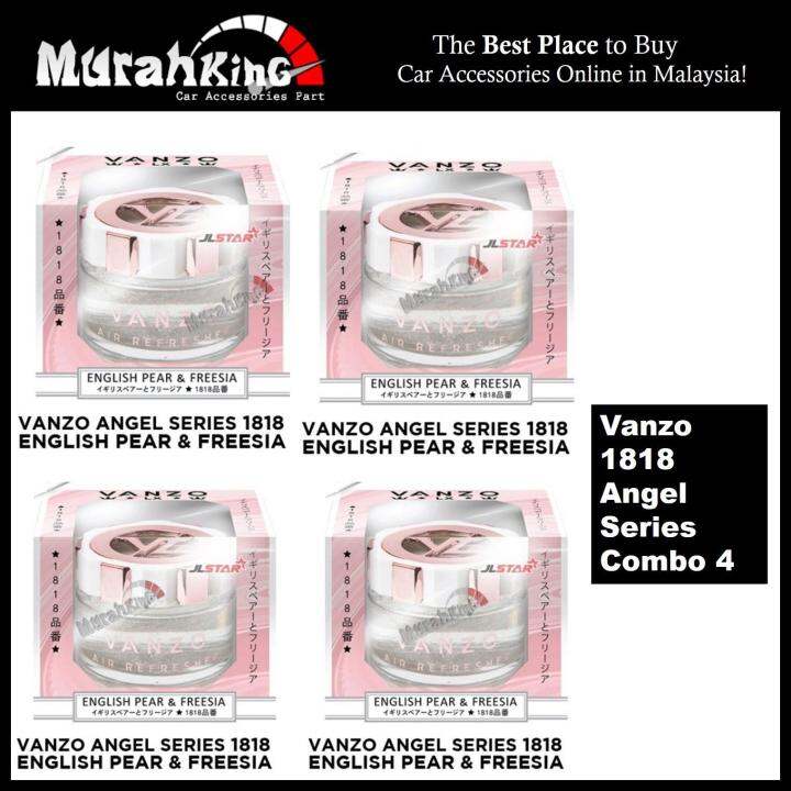 4 x Vanzo Angel Series 1818 Car Perfume Air Freshner (English Pear ...