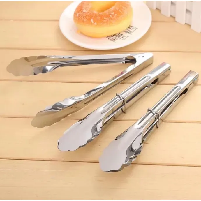 Stainless Steel Food Tong Food Clip Cooking Utensils Serving BBQ Tong ...