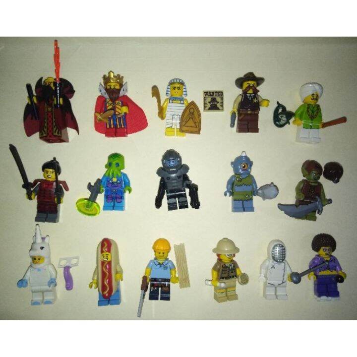 Lego series 13 minifigure characters king alien unicorn hotdog ...