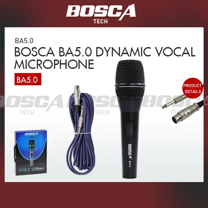 Bosca BA5.0 Vocal High Quality Dynamic Microphone Black Stage Home use ...
