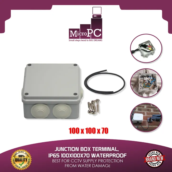 JUNCTION BOX TERMINAL, IP65 100X100X70 WATERPROOF, BEST FOR CCTV SUPPLY ...
