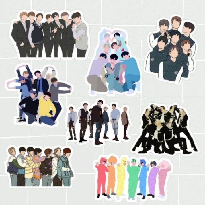 【Mainit ang ulo】 ENHYPEN Group Photo Sticker waterproof vinyl | Lazada PH