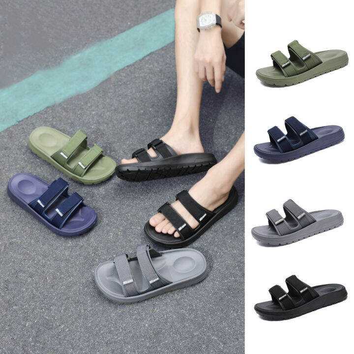 M&W Two Strap Slides for Men Adjustable slippers | Lazada PH