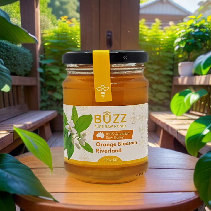 Buzz Pure Raw Honey Orange Blossom 500g, 100% Australian Raw Honey, chemicalfree, cold press ...