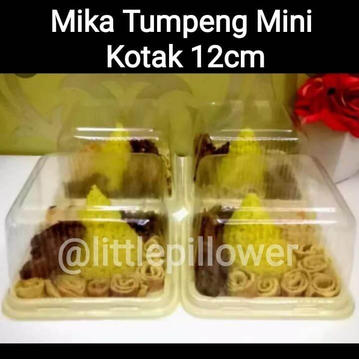 (Isi 50pcs) CT12 KOTAK - Mika Tumpeng Mini Kotak/Mika Tumini Kotak Krem ...