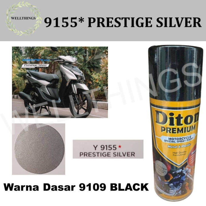 Cat Pilox Diton Premium Yamaha Prestige Silver 9155 400ml Warna Perak ...