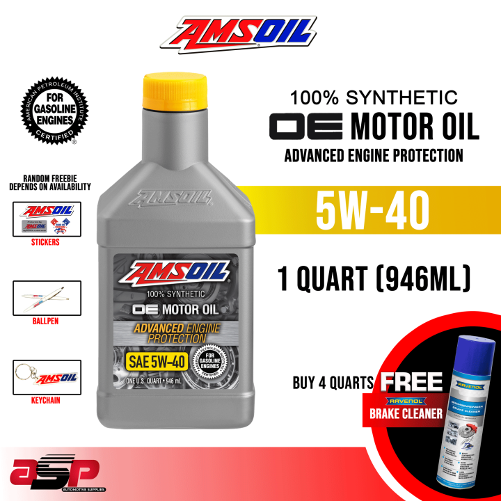 AMSOIL 5W-40 OE Series 100% Synthetic Gasoline Oil 1 Quart (946ml) | Lazada PH