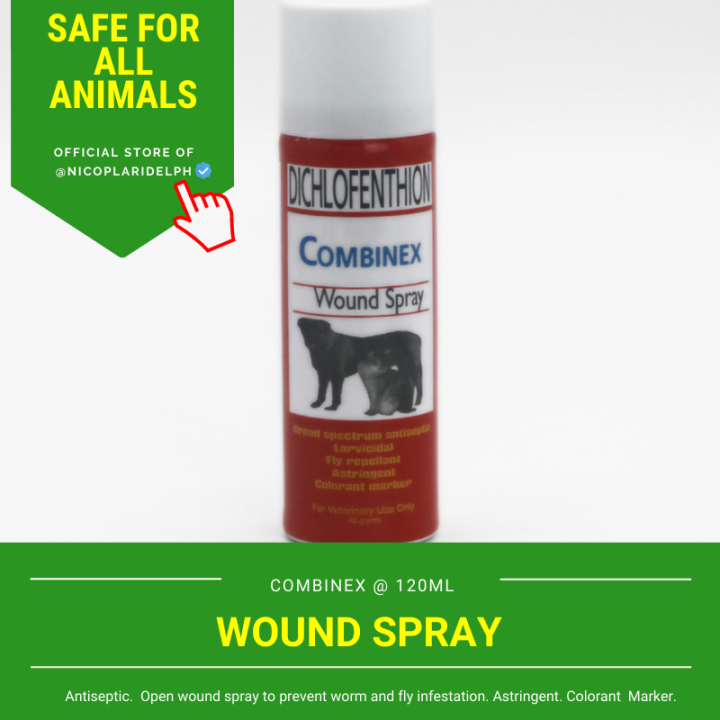 Combinex Wound Spray with Fly Repellent Formula for Fast Healing of All ...