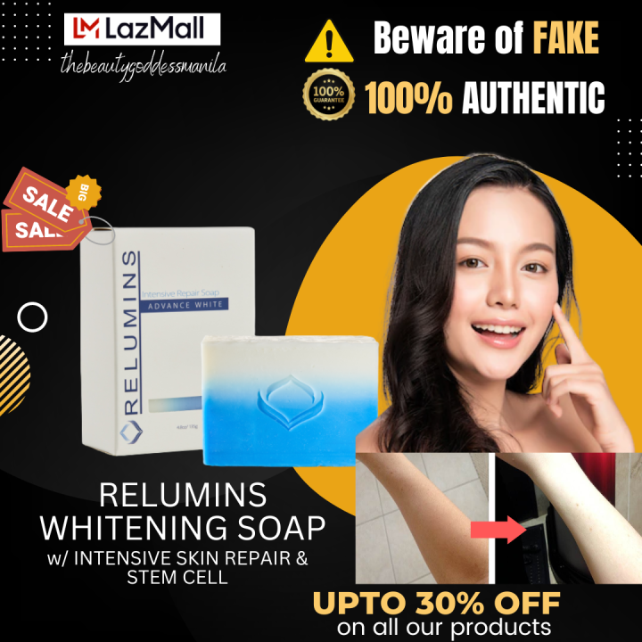 RELUMINS WHITENING SOAP w INTENSIVE SKIN REPAIR & STEM CELL | Lazada PH