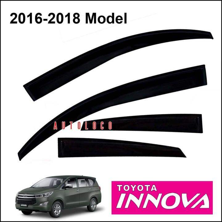 Rain Guard / Window Door Sun Visor for Toyota Innova 2018 Year Model ...