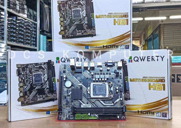 Mobo Motherboard Qwerty H81 LGA Socket 1155 Suppor NVME | Lazada Indonesia
