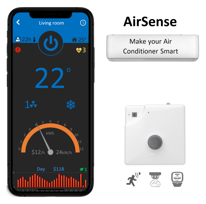 AirSense 3 in1 – Smart Air conditioner controller with PM2 sensor ...