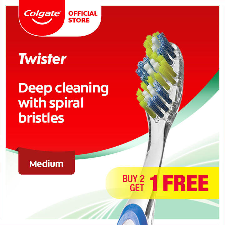 Colgate Twister Toothbrush Valuepack 3s (Medium) | Lazada