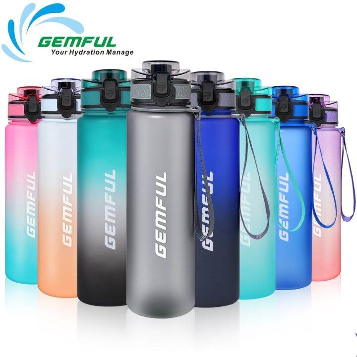 Gemful 1 Liter Water Bottle with Motivational Time Marker BPA-Free ... Gemful 1 Liter Water Bottle with Motivational Time Marker BPA-Free ...