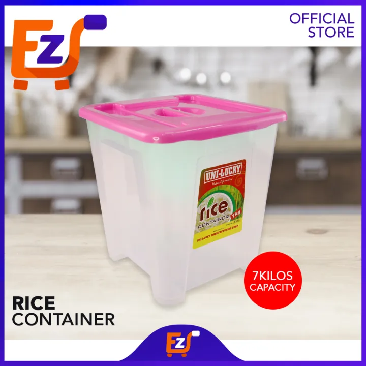 EZ DEAL Unilucky 7-Kilo High-Quality Plastic Durable Stackable Rice ...