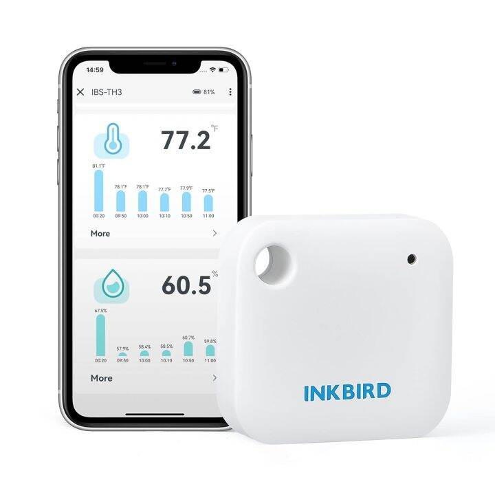 INKBIRD WiFi Thermometer Hygrometer Monitor, Smart Temperature Humidity ...