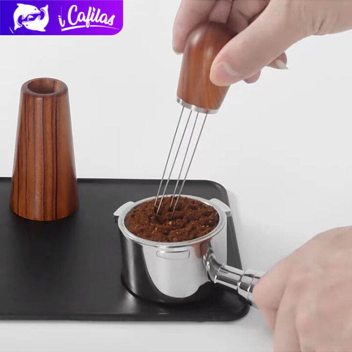 【i Cafilas】[WDT] WDT Wooden Tool Puck Rake And Stand Espresso ...