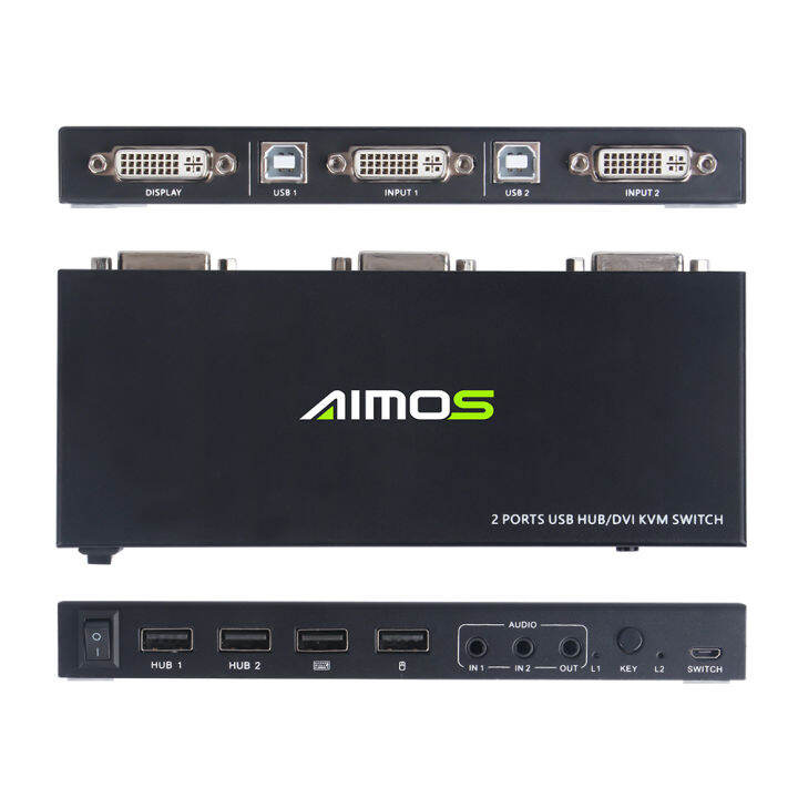 2 Ports Dvi Kvm Switch Usb Dvi Kvm Switch For Sharing Keyboard Mouse