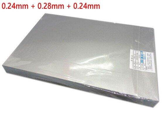 0.76mm Thick Silver Color ID Card Making Supplies Material Blank Inkjet Print PVC Sheets A4 Size ...