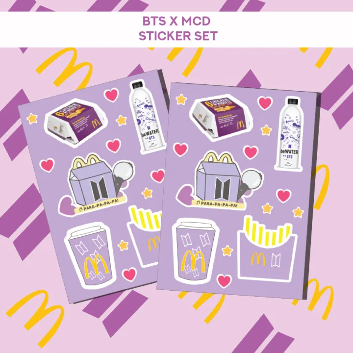 STICKER KPOP / STICKER KPOP SET / STICKER BTS / STICKER BTS MCD MEAL ...