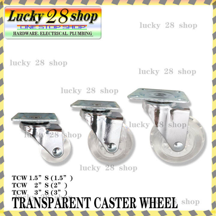 HEAVY DUTY (SWIVEL) TRANSPARENT CASTER WHEEL | Lazada PH