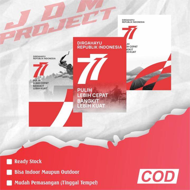 Stiker Dirgahayu Hut RI Indonesia Ke 77 Agustusan 2022 Kemerdekaan ...