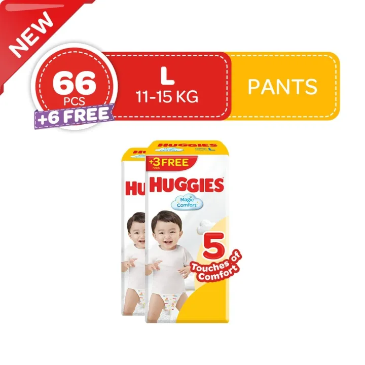 Huggies Magic Comfort Jumbo Large 36 pcs x 2 packs (72 pcs) | Lazada PH
