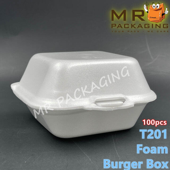 Polystyrene Foam Burger Box [ 100pcs± ] Polistrin - Polisterin Kotak ...