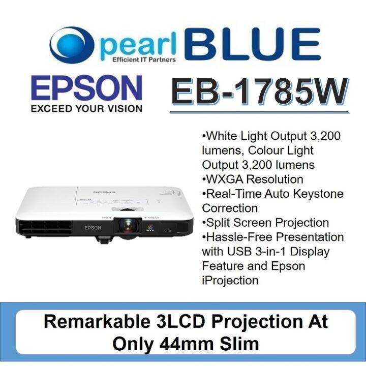 EPSON EB-1785W Wireless WXGA 3LCD Projector | Remarkable 3LCD ...