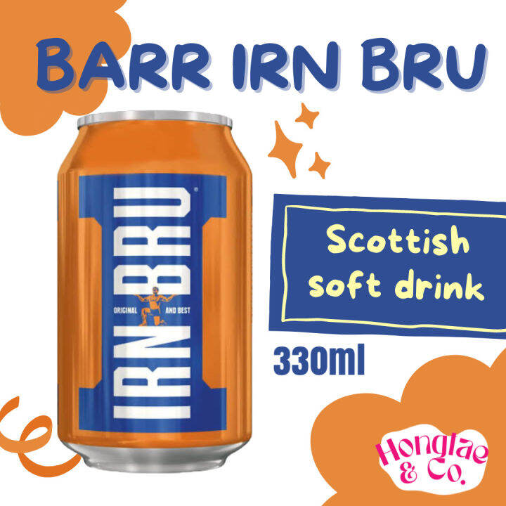 Irn Bru 330ml ไอรอนบรู 330มิลลิลิตร Scottish Soft Drink เครื่องดื่มสก็อตติช น้ำอัดลม ไอรอนบลู ...