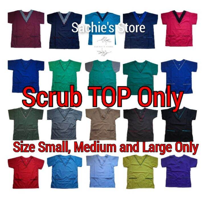 Small, Medium and Large Size Only - Scrub TOP (UPPER) Only - Assorted ...