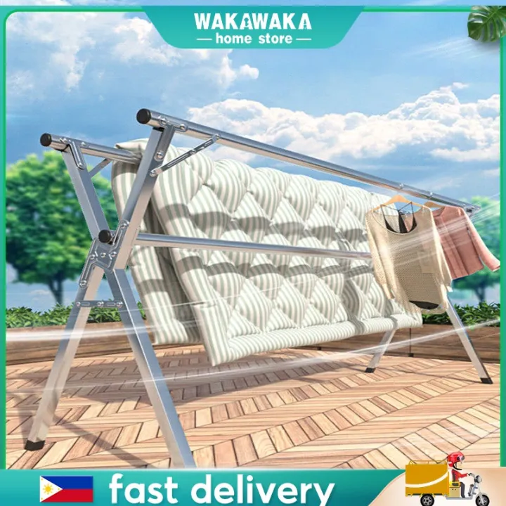 【Windproof】Foldable Sampayan Foldable Clothes Drying Rack 240cm Indoor ...