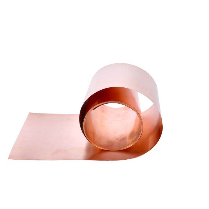 1Pcs 99.9% Pure Copper foil Cu Metal Sheet Foil Plate 0.1/0.2/0.m x 10/20/30/40/50mm x 1000mm ...