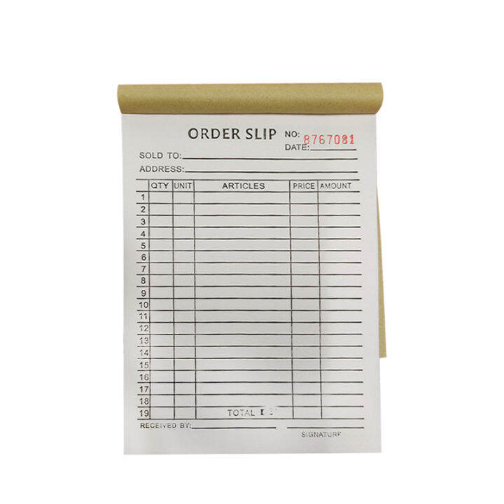 ORDER SLIP List Carbonless Receipt Resibo With Carbon/Receipt Paper ...