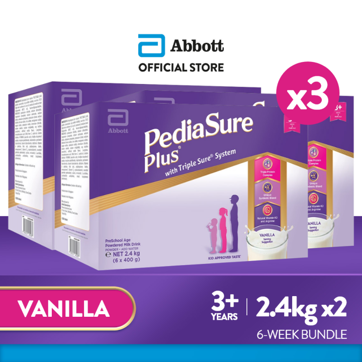 Pediasure Plus Vanilla 2400G For Kids Above 3 Years Old Bundle of 3 ...