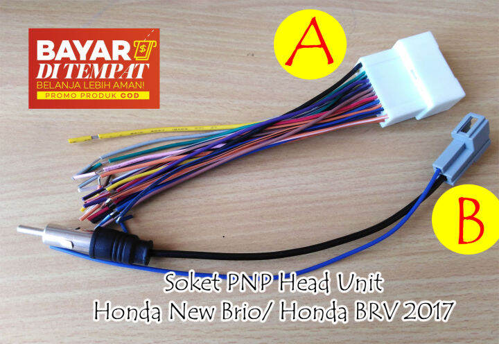 Soket Audio PNP Honda Brio Mobilio 2017 untuk Pasang Head Unit ...
