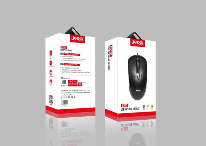 【JEDEL】100% JEDEL CP72 NEW USB Wired Optical Mouse | Lazada
