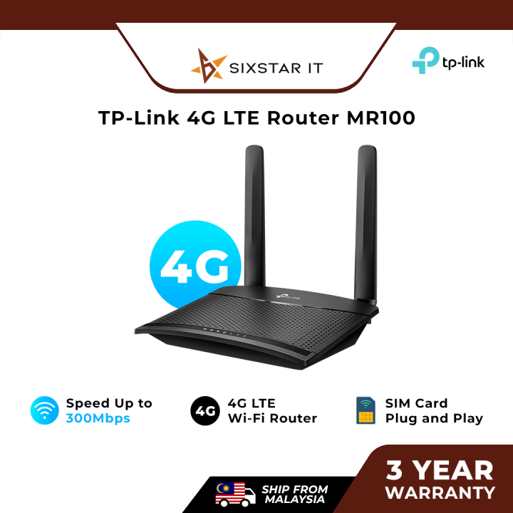 TP-Link TL-MR100 300 Mbps Wireless N 4G LTE Router | Lazada