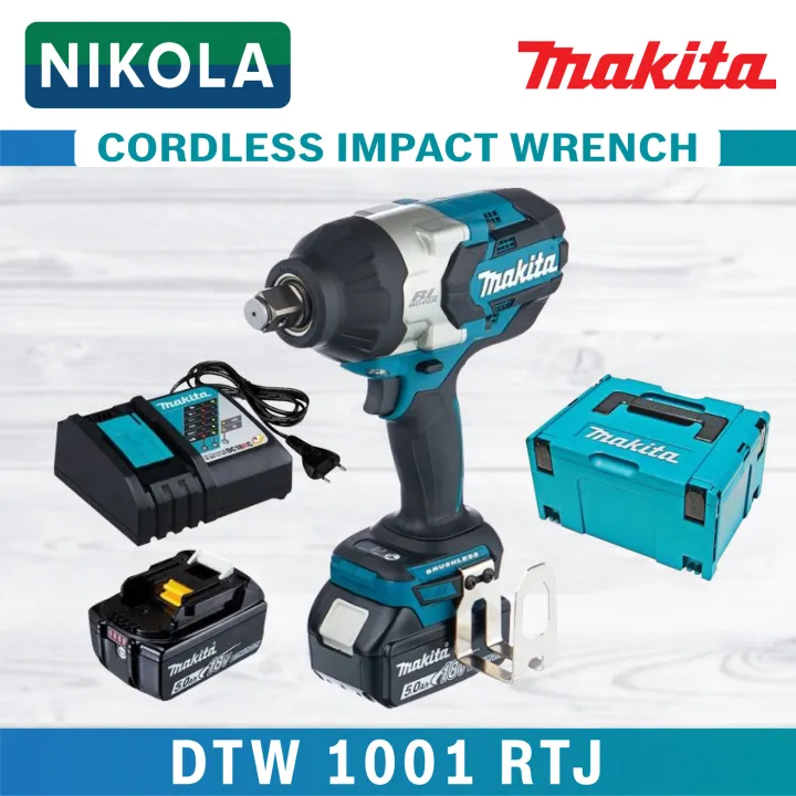 MAKITA DTW 1001 RMJ DTW1001RTJ Cordless Impact Wrench Mesin Buka Baut ...