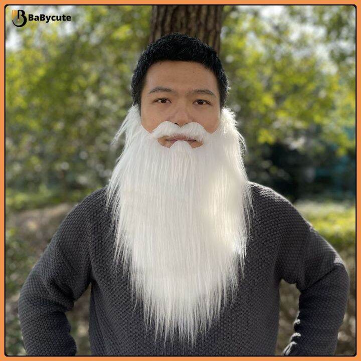 เคราซานตาคลอส Jenggot Palsu Jenggot Palsu สำหรับเด็กเคราผมยาวสำหรับงาน ...