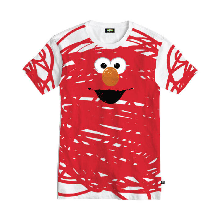 Sesame Street- Elmo Lady Graphic Round Neck Short Sleeve T-Shirt | Lazada