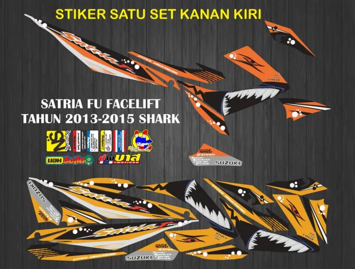 STIKER STRIPING DECAL SATRIA FU FACELIFT TAHUN 2013-2015 SHARK | Lazada ...
