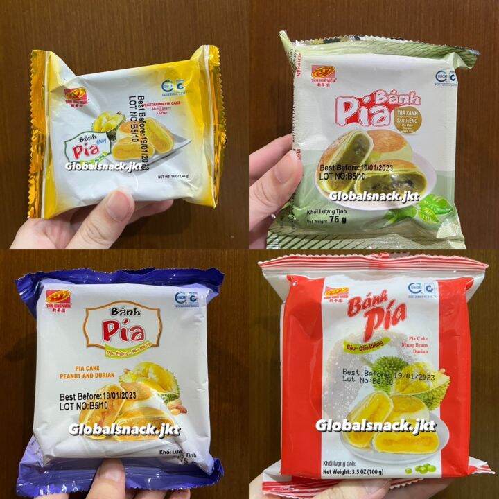 [PC] BANH PIA DURIAN PIE DUREN VIETNAM MUNG BEANS | Lazada Indonesia