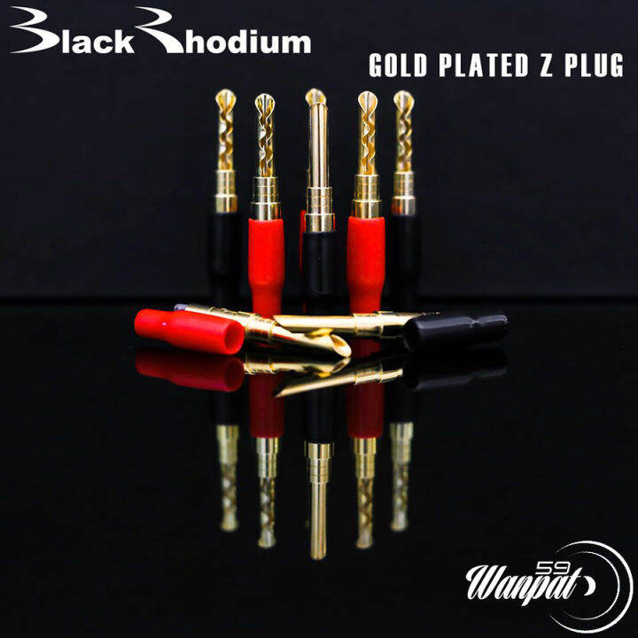 BLACK RHODIUM : Gold Plated Z Plug Banana Connectors | Lazada.co.th