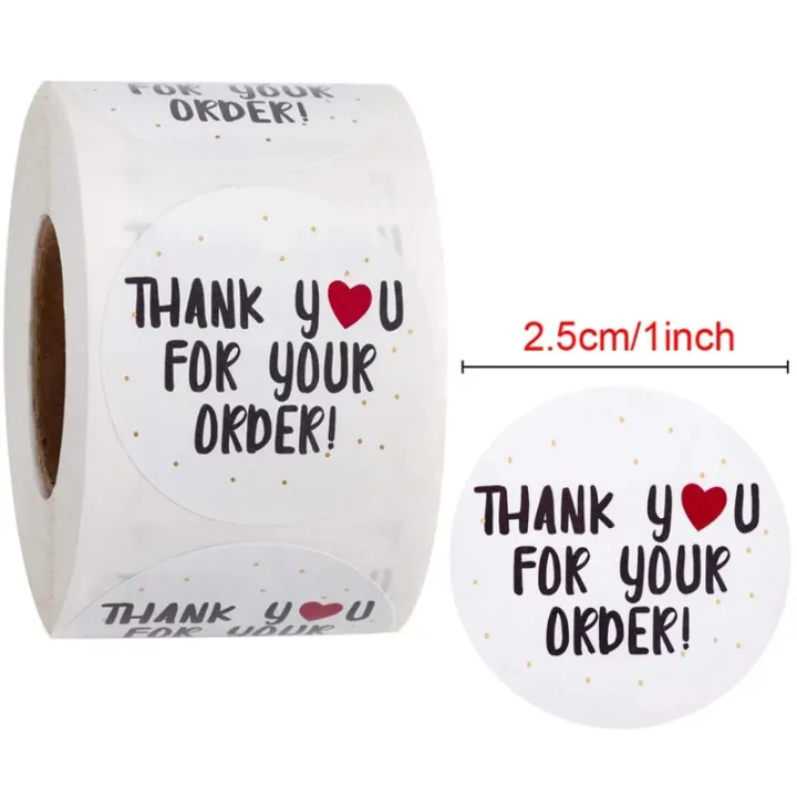 50PCS - BISA BELI BANYAK - THANK YOU STICKER - LABEL KECIL STIKER BULAT ...