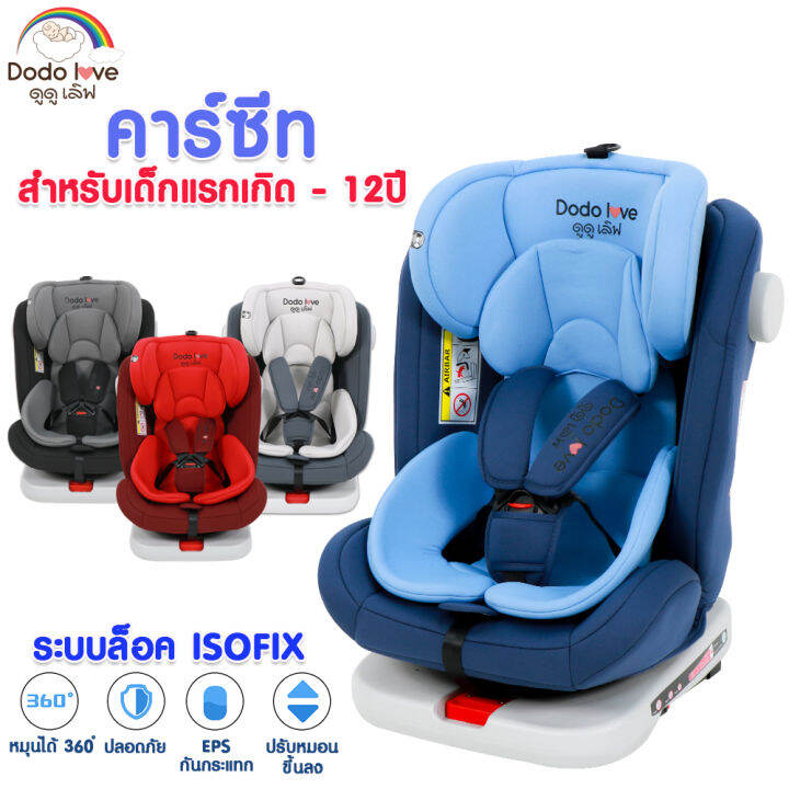 Carseat คาร์ซีท รุ่นKL005 เบาะติดรถยนต์เด็ก มีระบบล็อคแบบ ISOFIX และแบบ ...